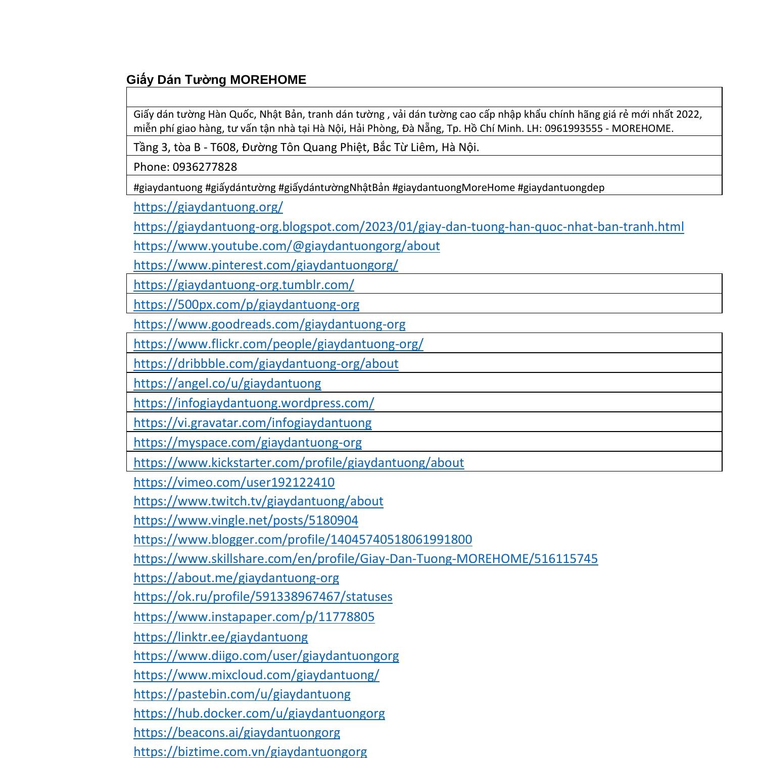 Giấy Dán Tường MOREHOME.docx | DocDroid