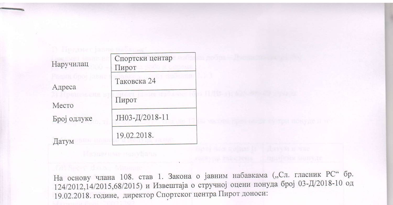 Odluka o dodeli ugovora- JN-3D-2018-Dvovisinski razboj.pdf | DocDroid