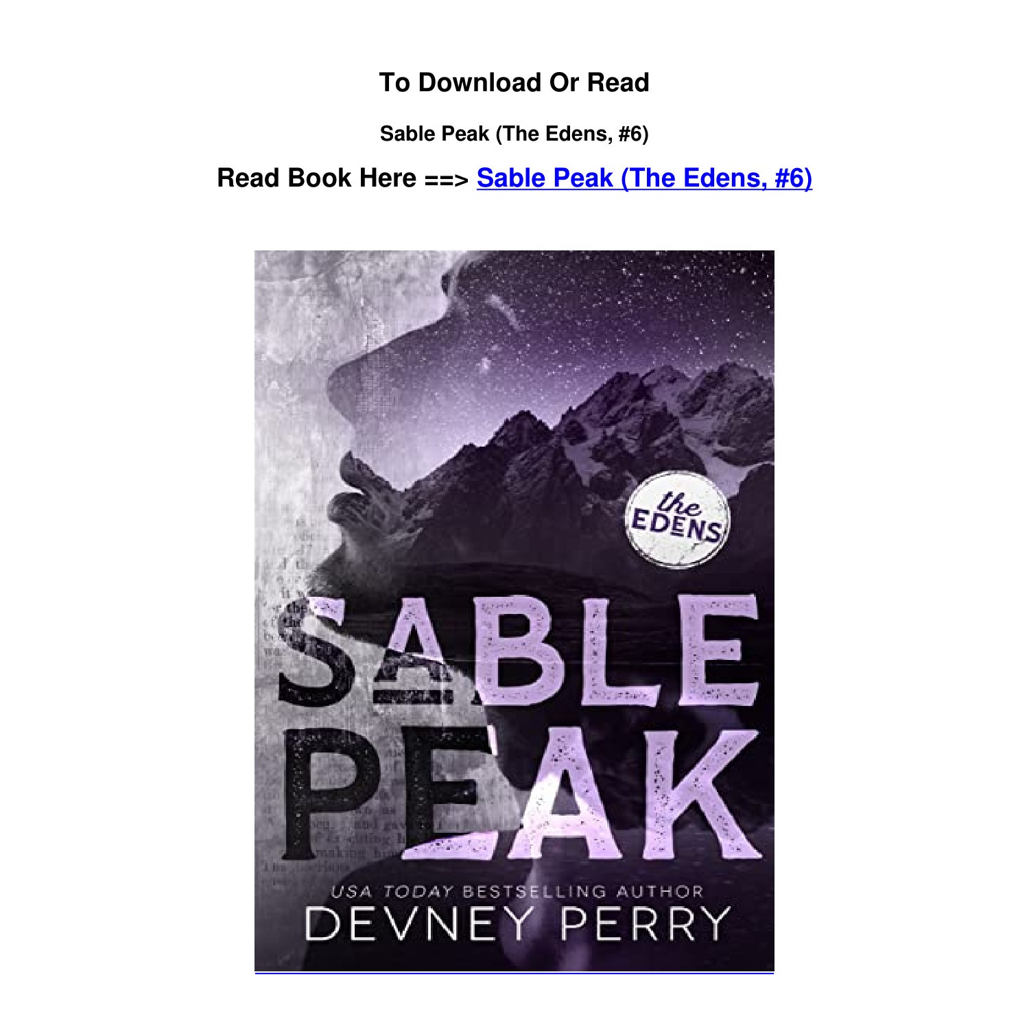 EPUB DOWNLOAD Sable Peak The Edens 6 BY Devney Perry.pdf | DocDroid