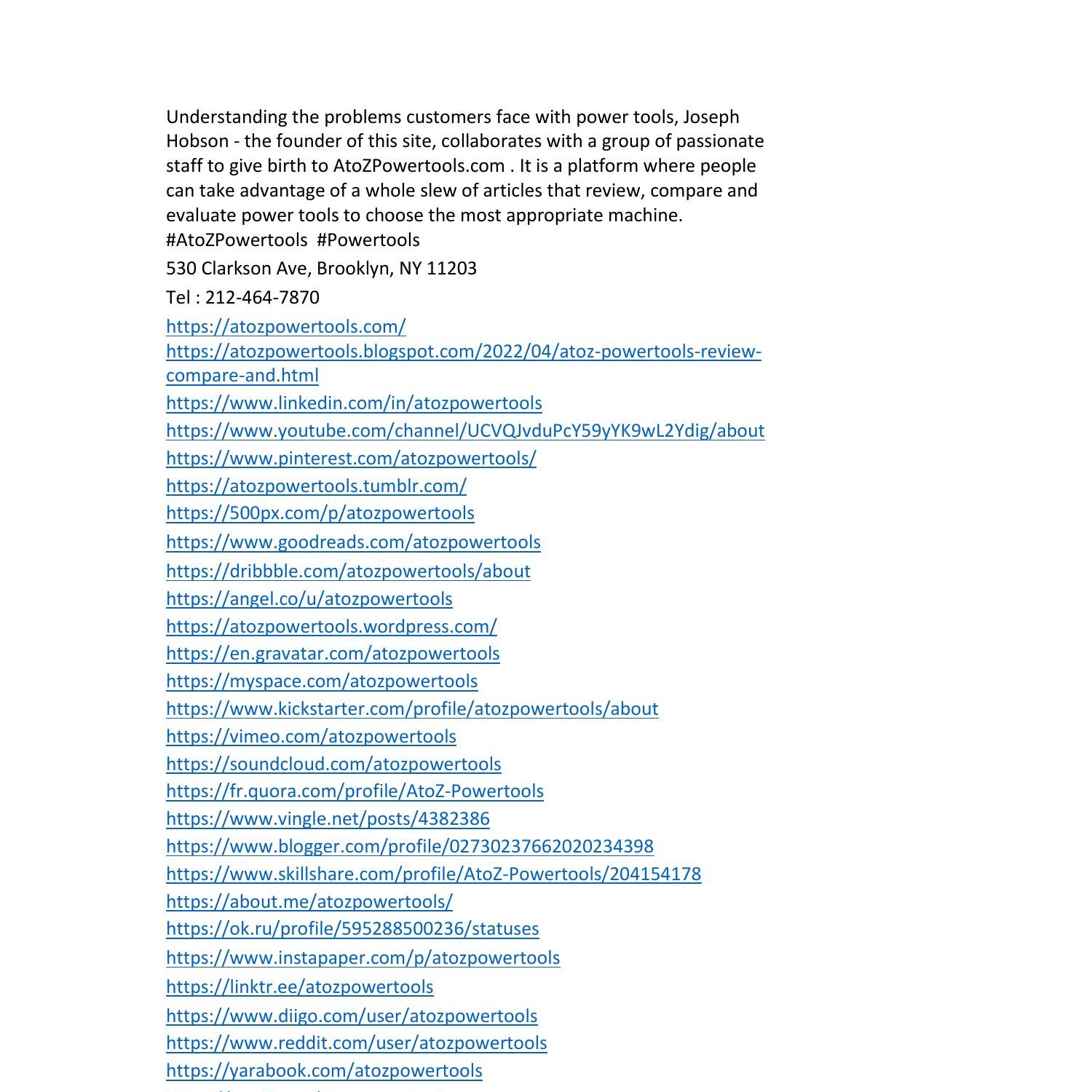 Understanding the problems customers face with power tools.docx | DocDroid