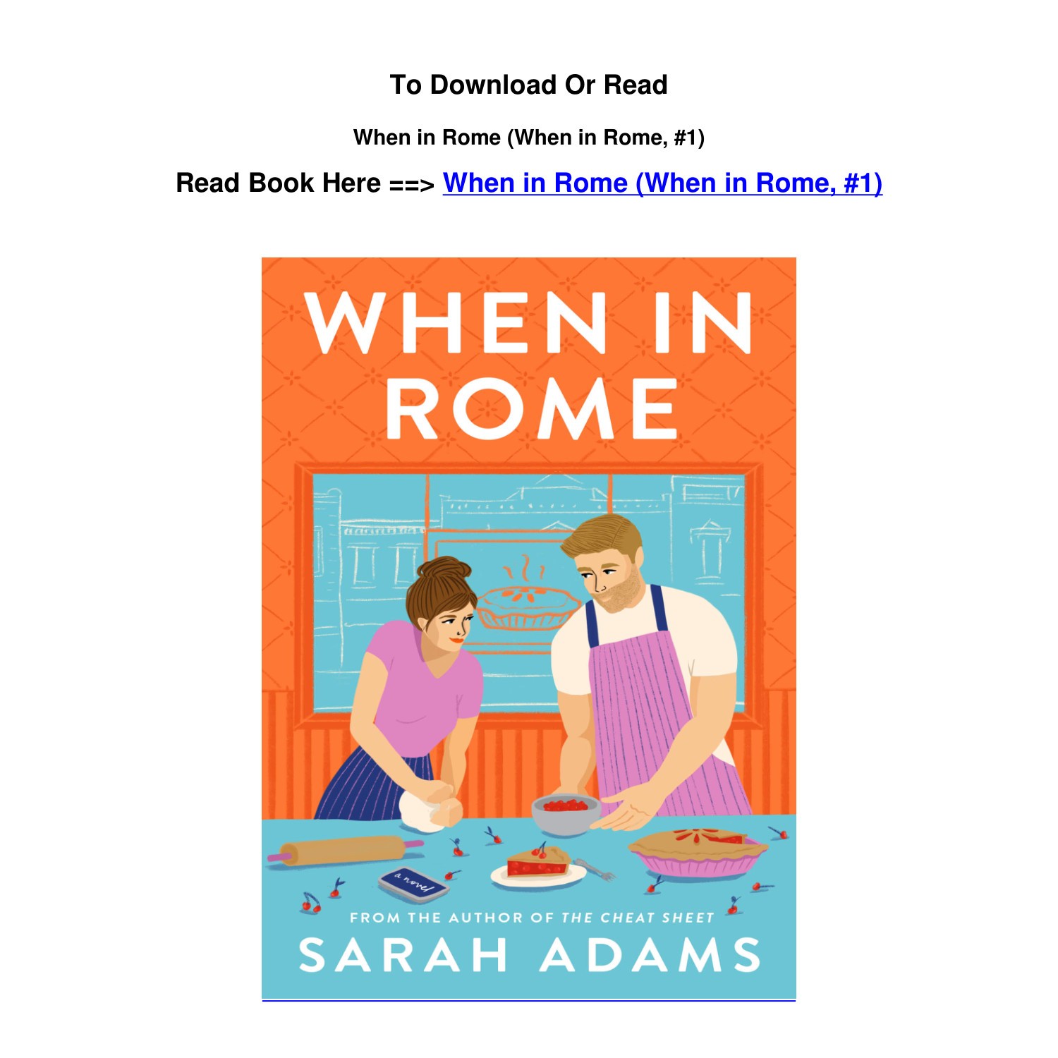 Download ePub When in Rome When in Rome 1 By Sarah Adams.pdf | DocDroid