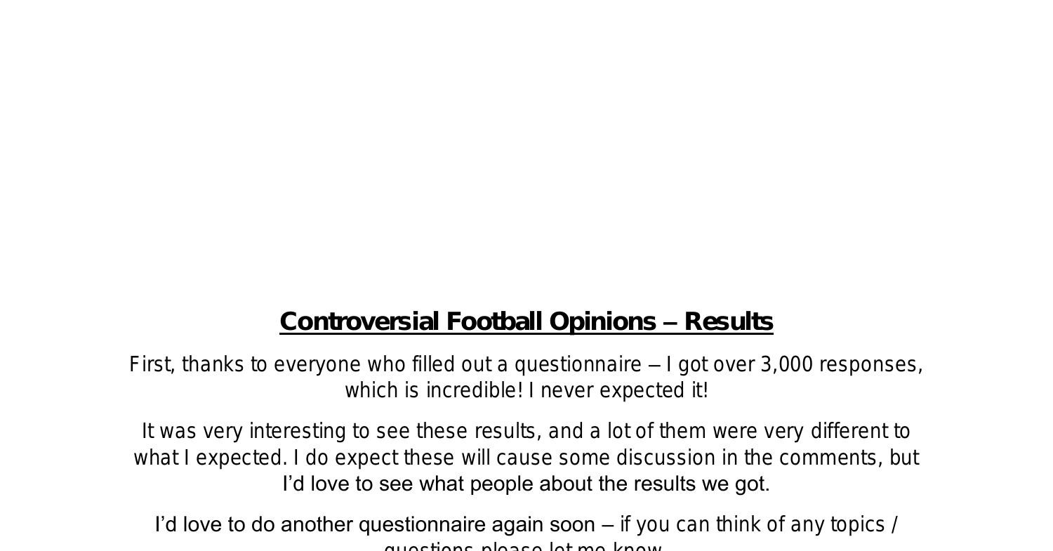 Controversial Football Opinions.docx | DocDroid