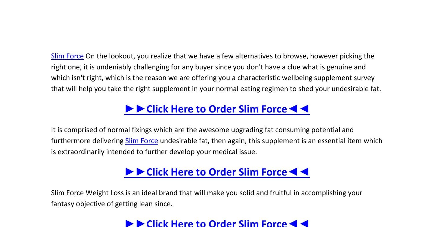Slim Force.docx | DocDroid