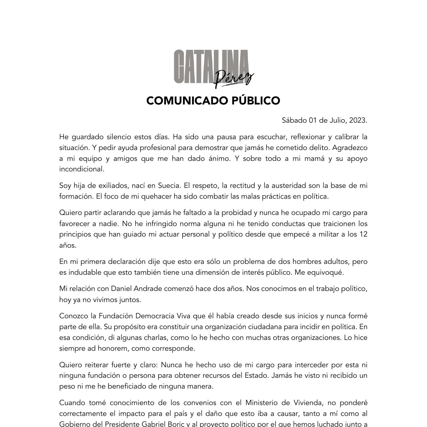 Comunicado Catalina Pérez .pdf | DocDroid