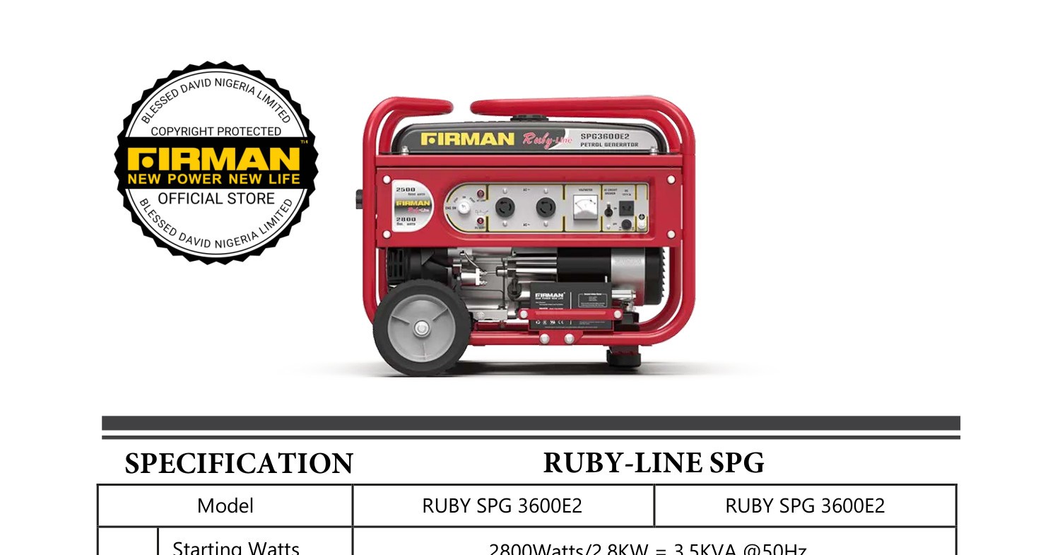 Firman Ruby-Line SPG3600E2.pdf | DocDroid