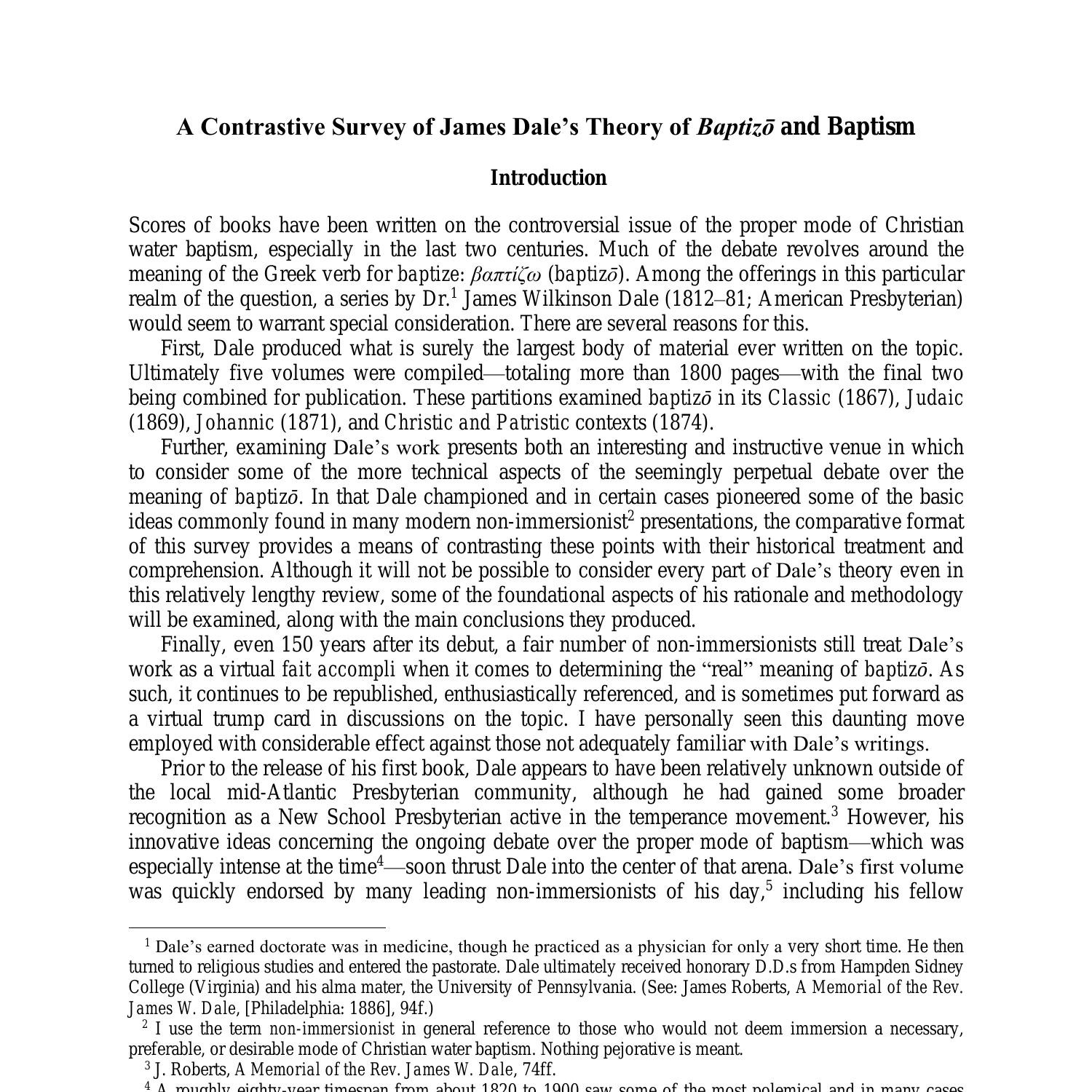 James Dale's Theory of Baptizo.doc | DocDroid