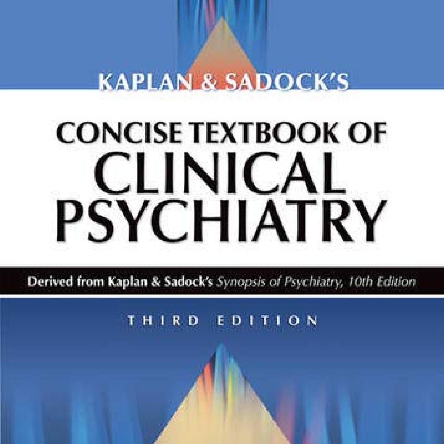 BOOK Kaplan and Sadock s Concise Textbook of Clinical Psychiatry 3rd ...
