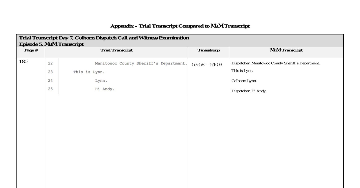 Colborn Transcript Comparison.pdf | DocDroid