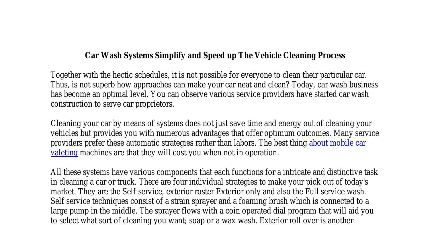 Car Wash Systems Simplify and Speed up The Vehicle Cleaning Process.pdf ...