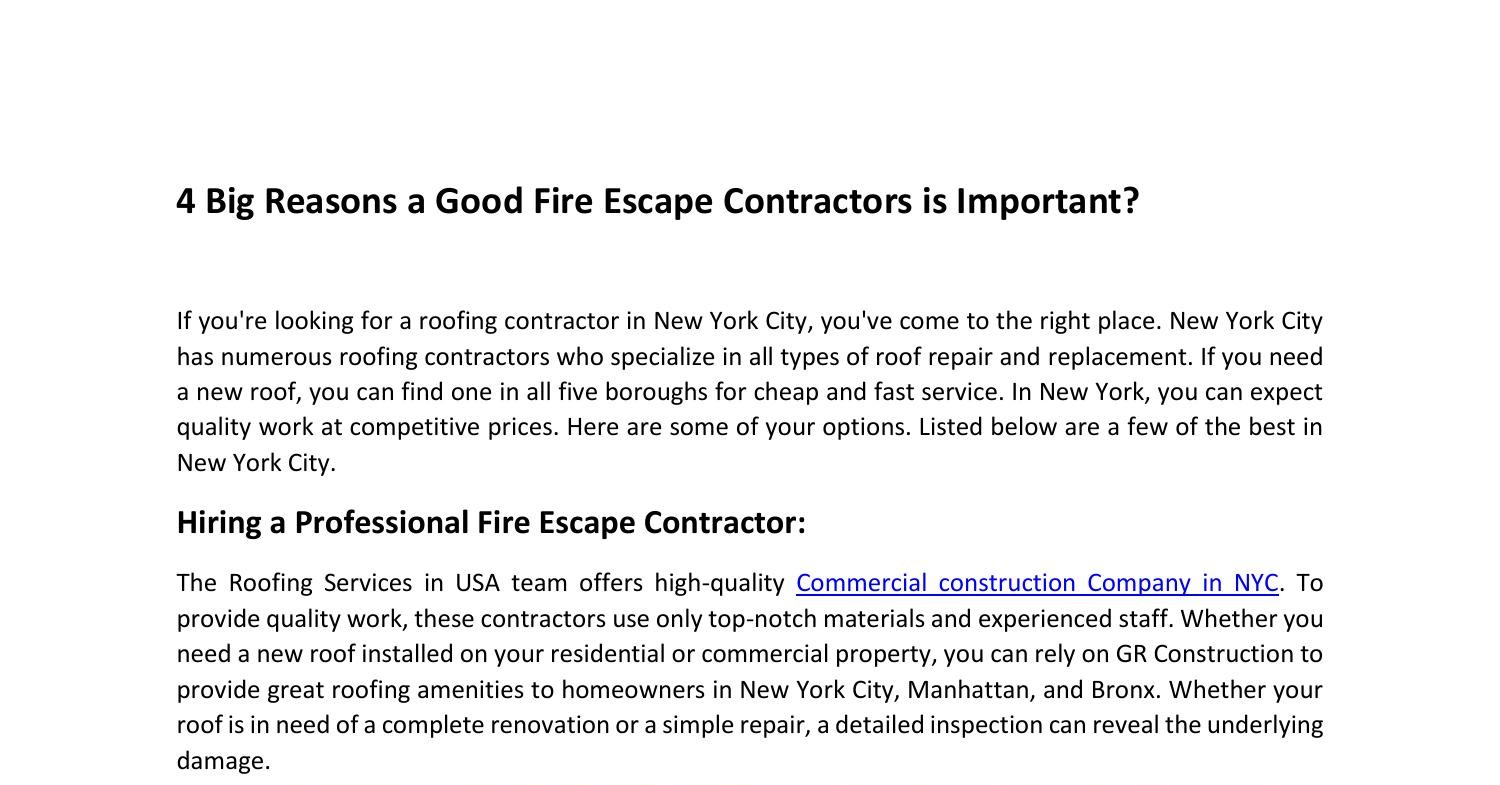 Fire Escape Contractors.docx | DocDroid