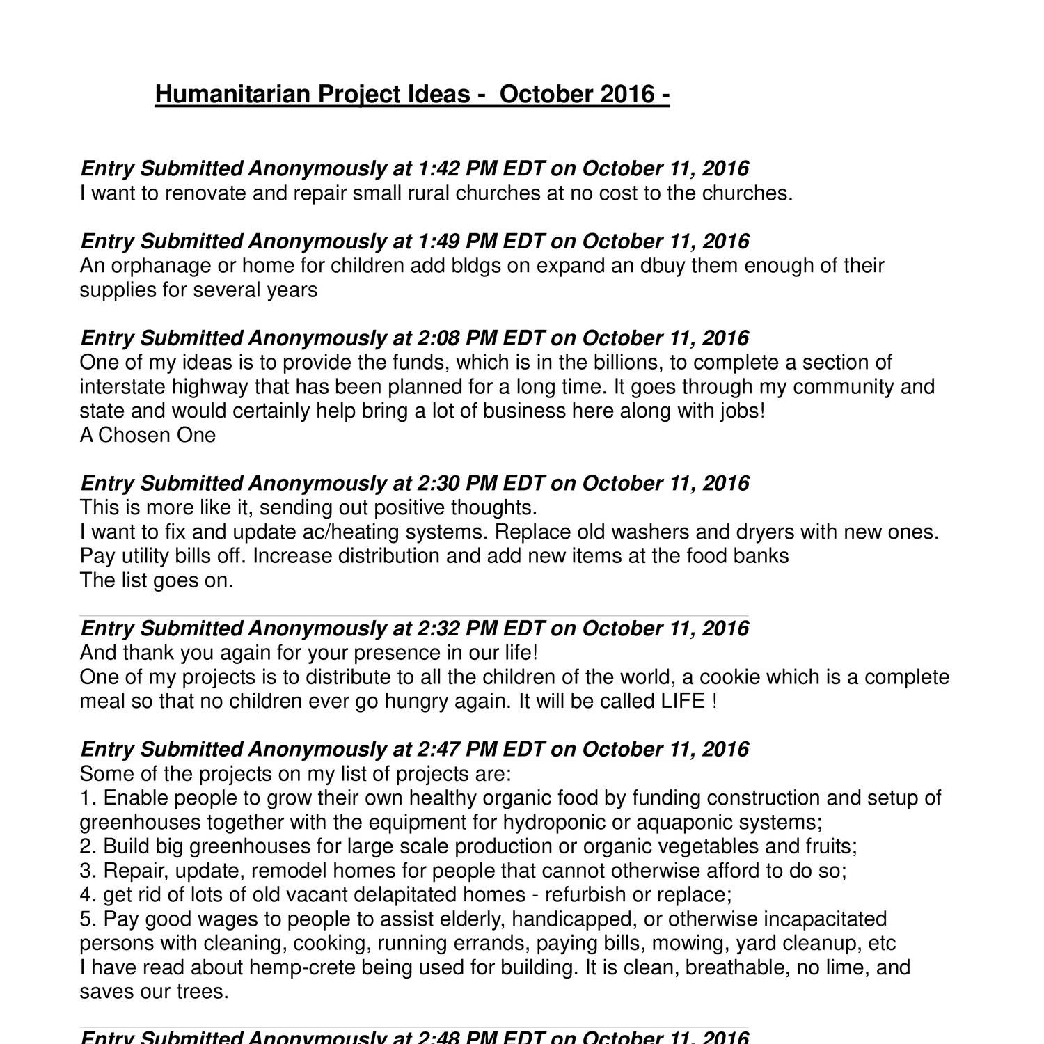 October2016 - Humanitarian projects ideas.doc | DocDroid