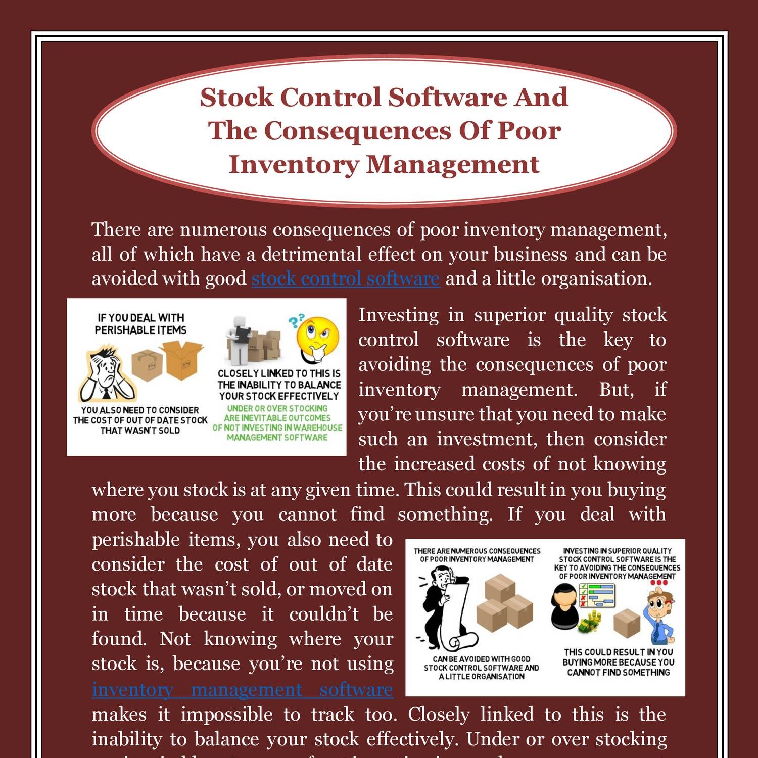 Stock Control Software And The Consequences Of Poor Inventory ...