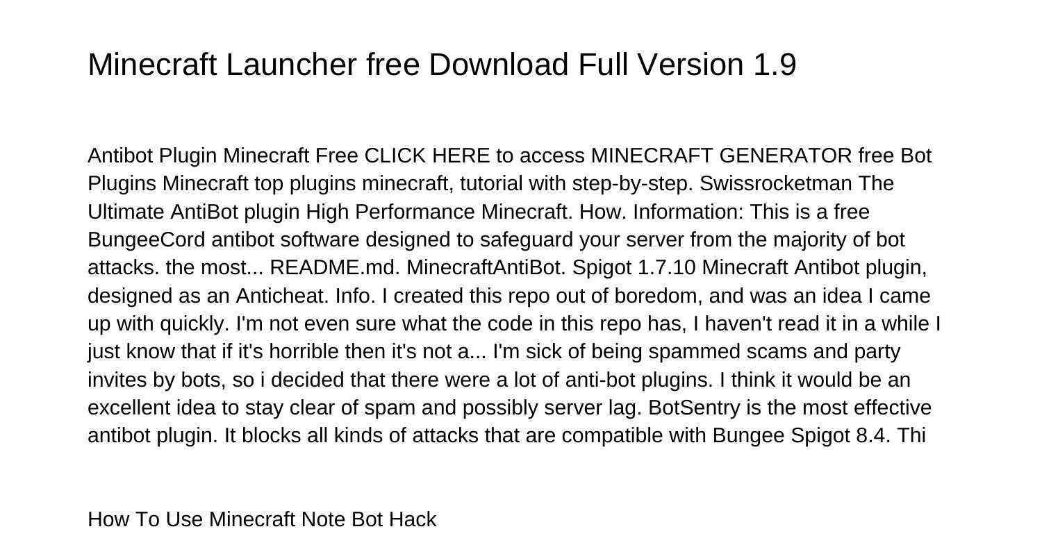 Minecraft Launcher is free to Download and Install Version 19lpliz.pdf ...