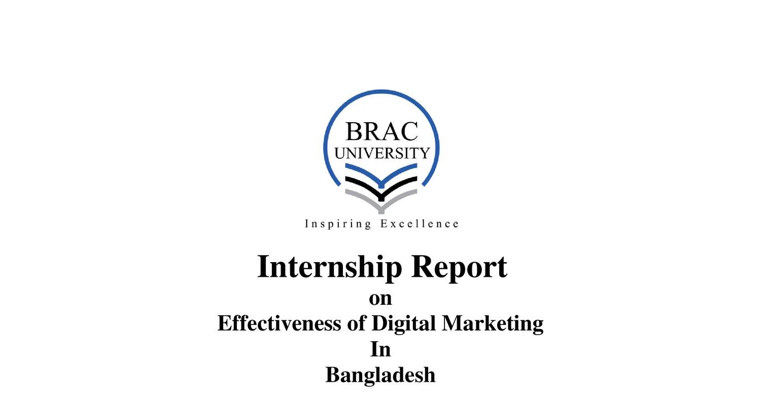 Internship Report Effectiveness of Digital Marketing.pdf | DocDroid