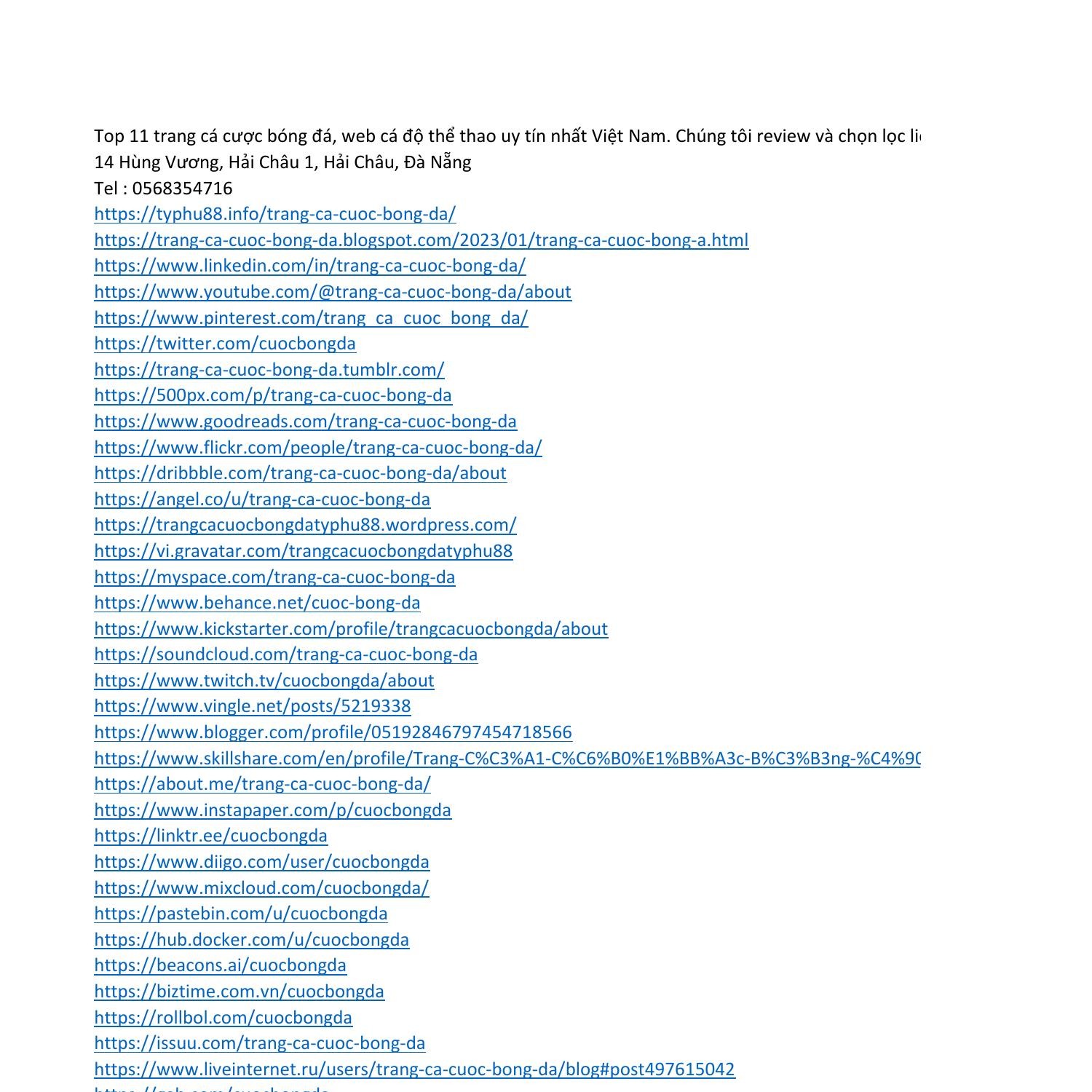 Trang Cá Cược Bóng Đá.xlsx | DocDroid