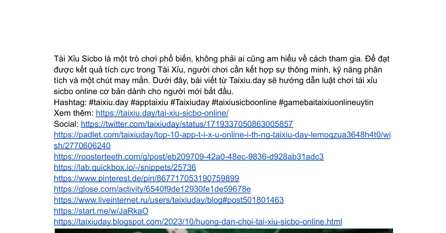 Hướng dẫn chơi tài xỉu sicbo online thành công như các cao thủ.pdf | DocDroid