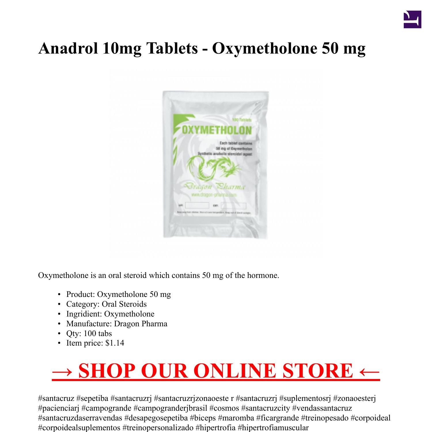 Anadrol 10mg Tablets - Oxymetholone 50 mg 100 tabs .pdf | DocDroid