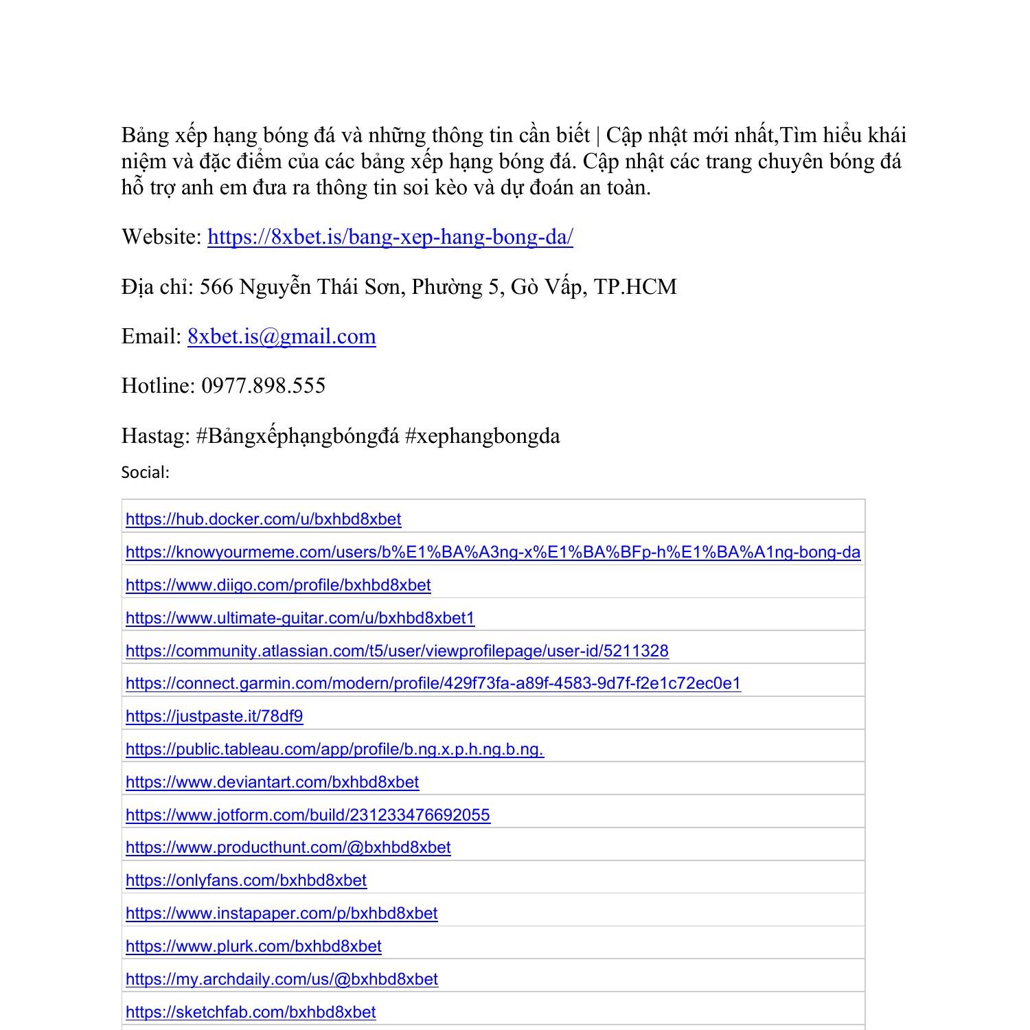 Bảng xếp hạng bóng đá và những thông tin cần biết.docx | DocDroid