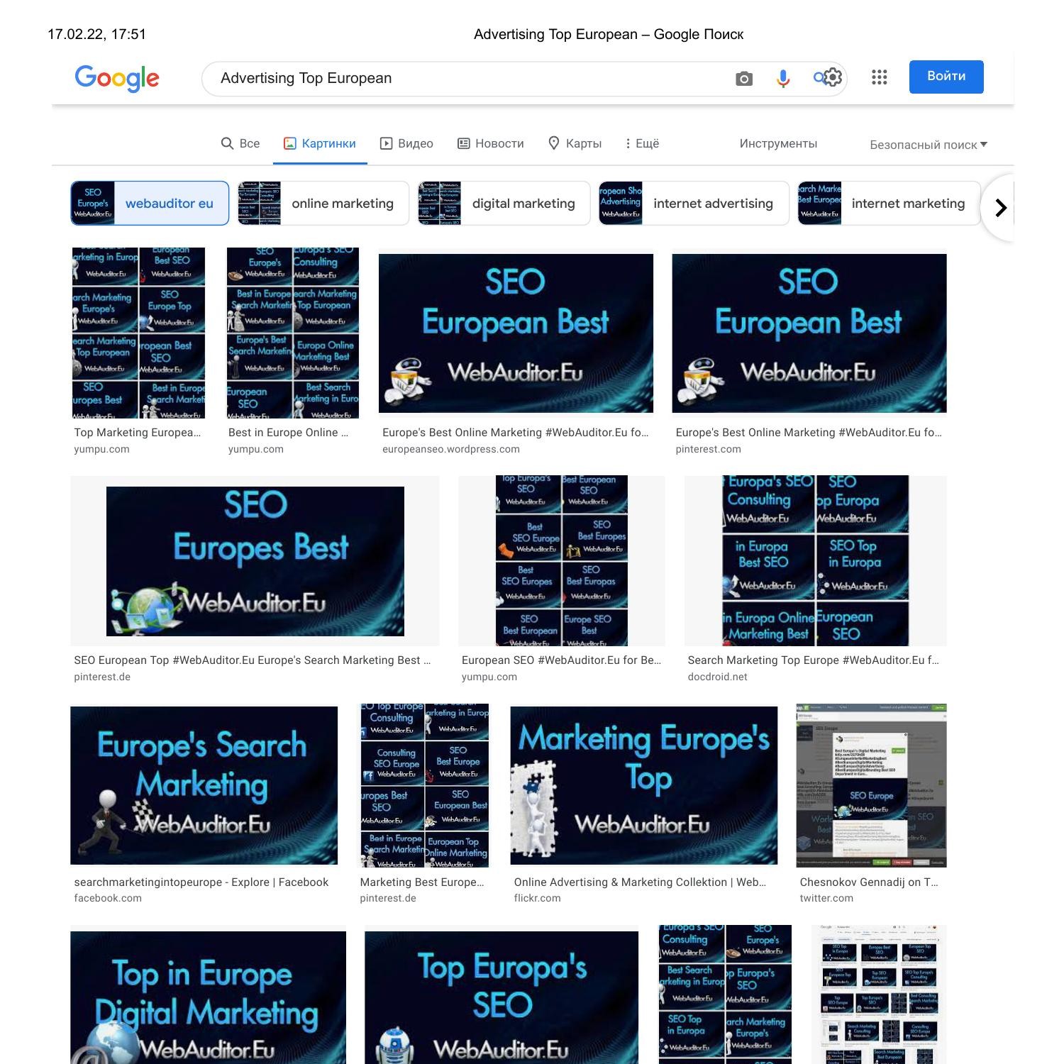 Advertising Top European – Google Поиск #WebAuditor.Eu Consulting for Best InterNational SEO ...