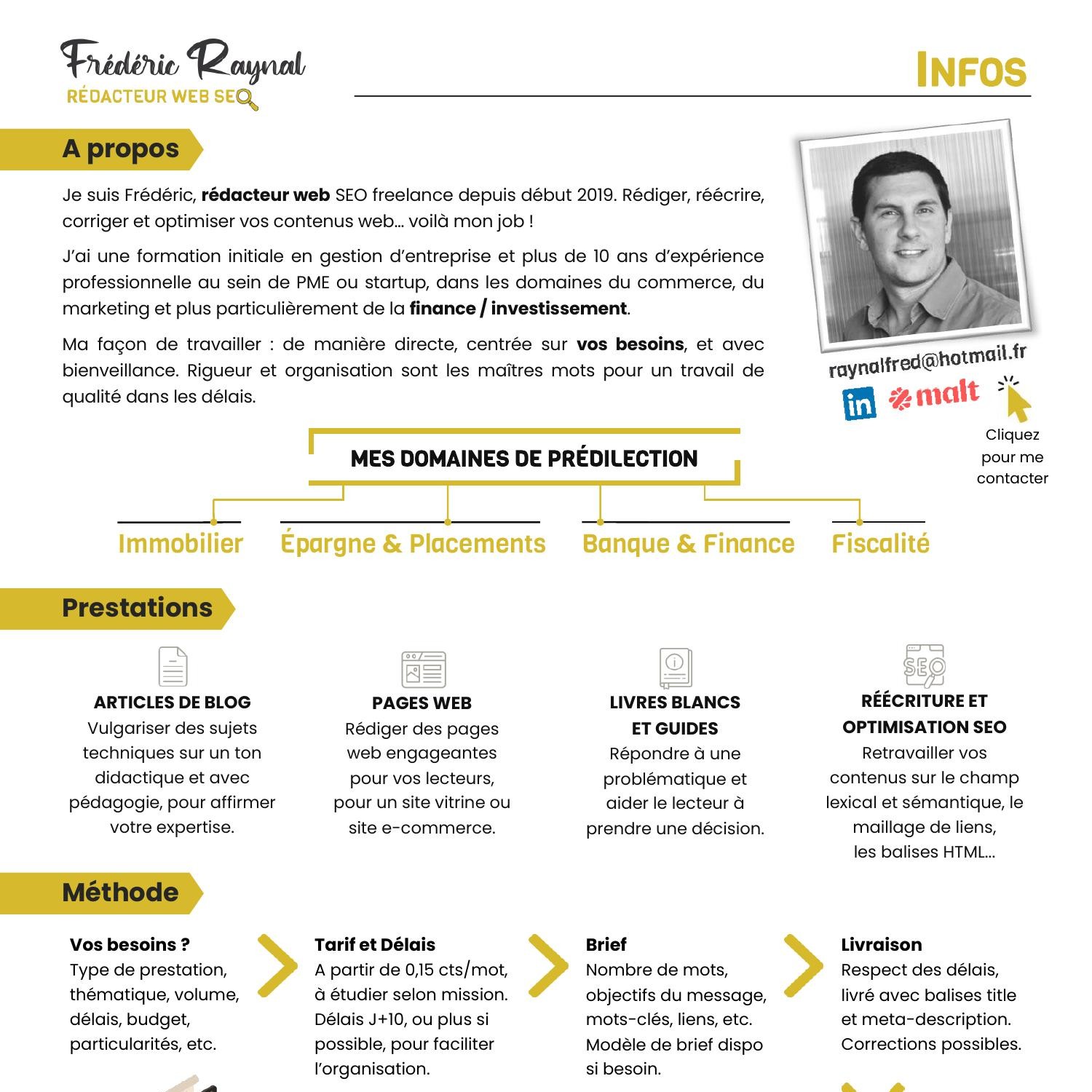 Fiche infos - Frédéric Raynal - Rédacteur web.pdf | DocDroid
