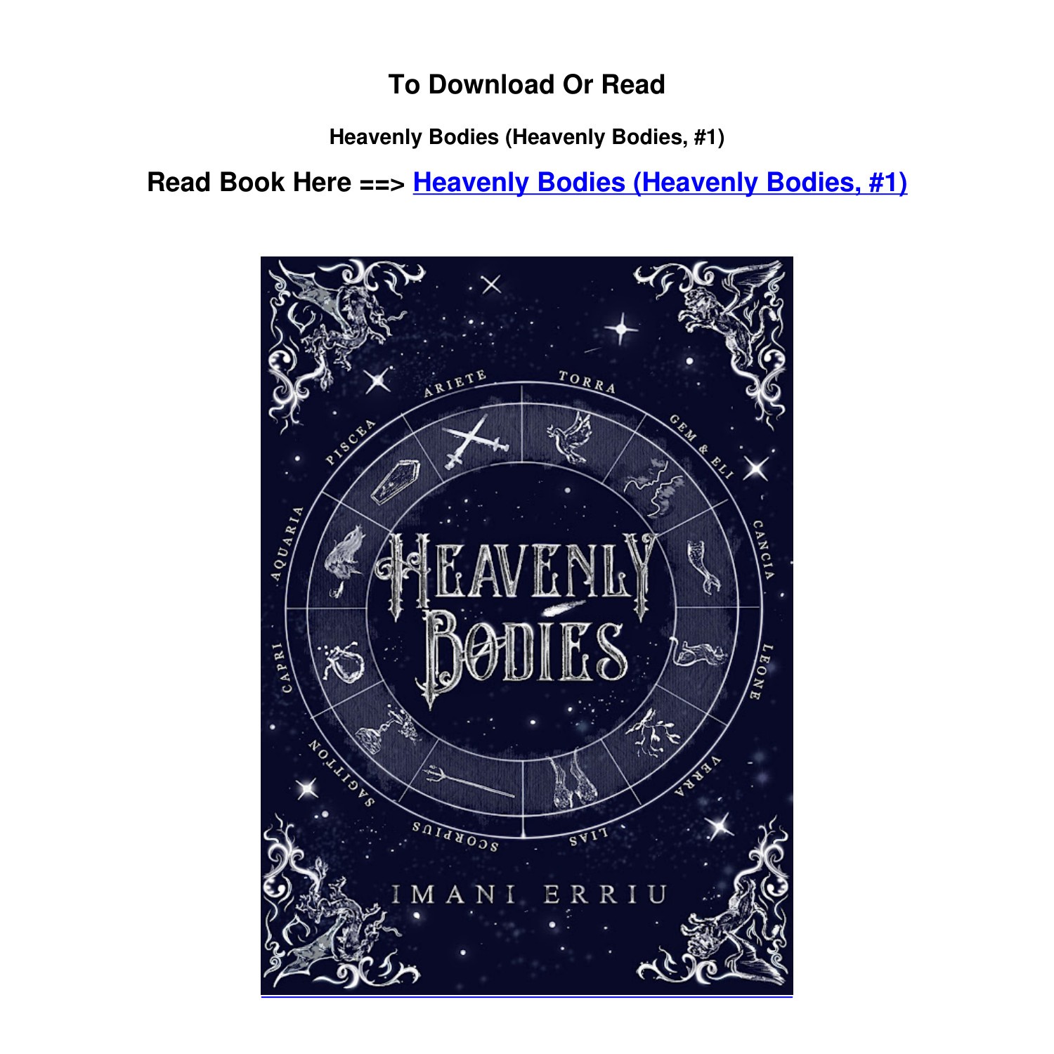 EPub download Heavenly Bodies Heavenly Bodies 1 BY Imani Erriu.pdf | DocDroid
