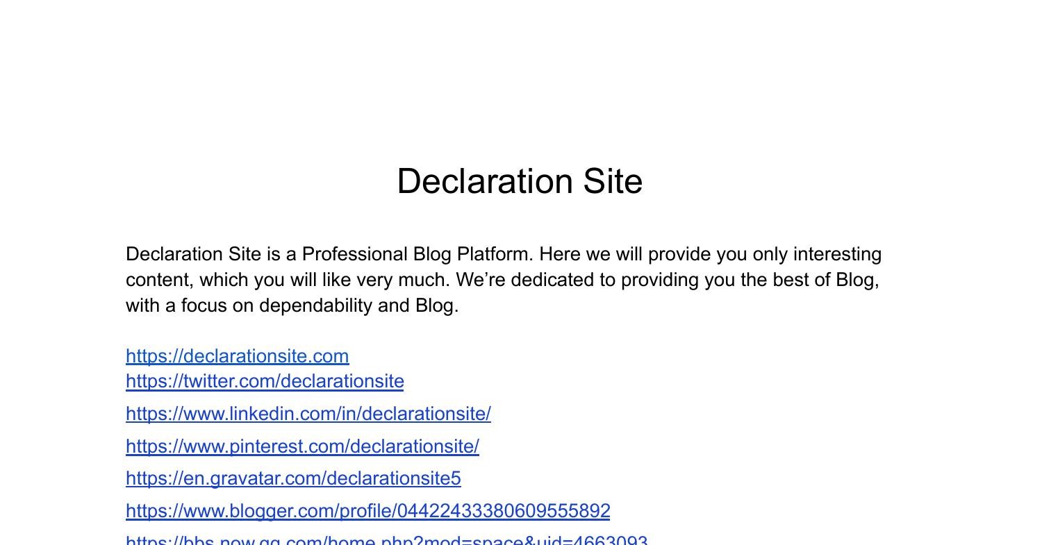 Declaration Site.pdf | DocDroid