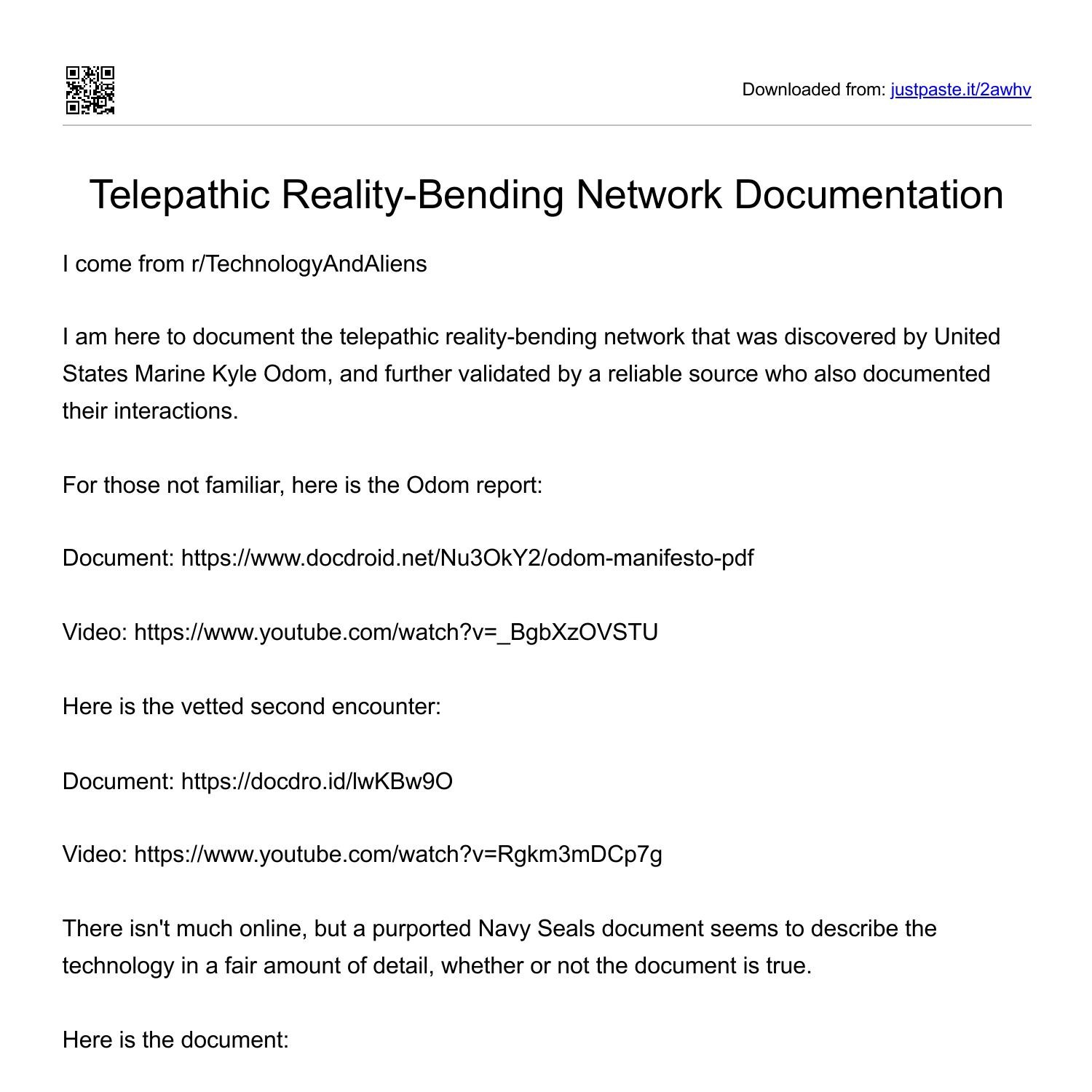 telepathic reality bending network documentation.pdf | DocDroid