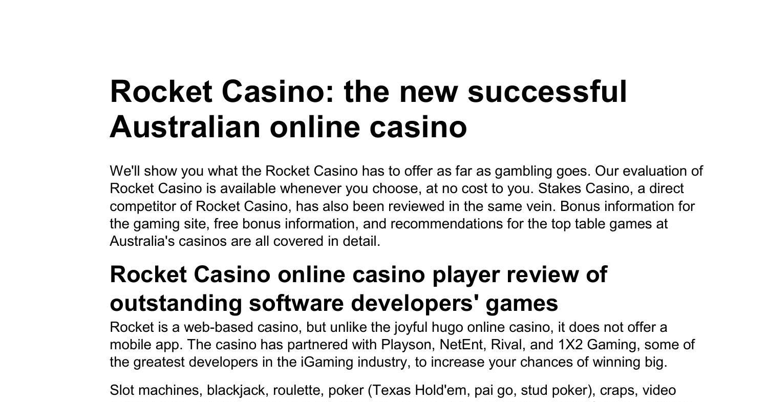 Rocket Casino.pdf | DocDroid