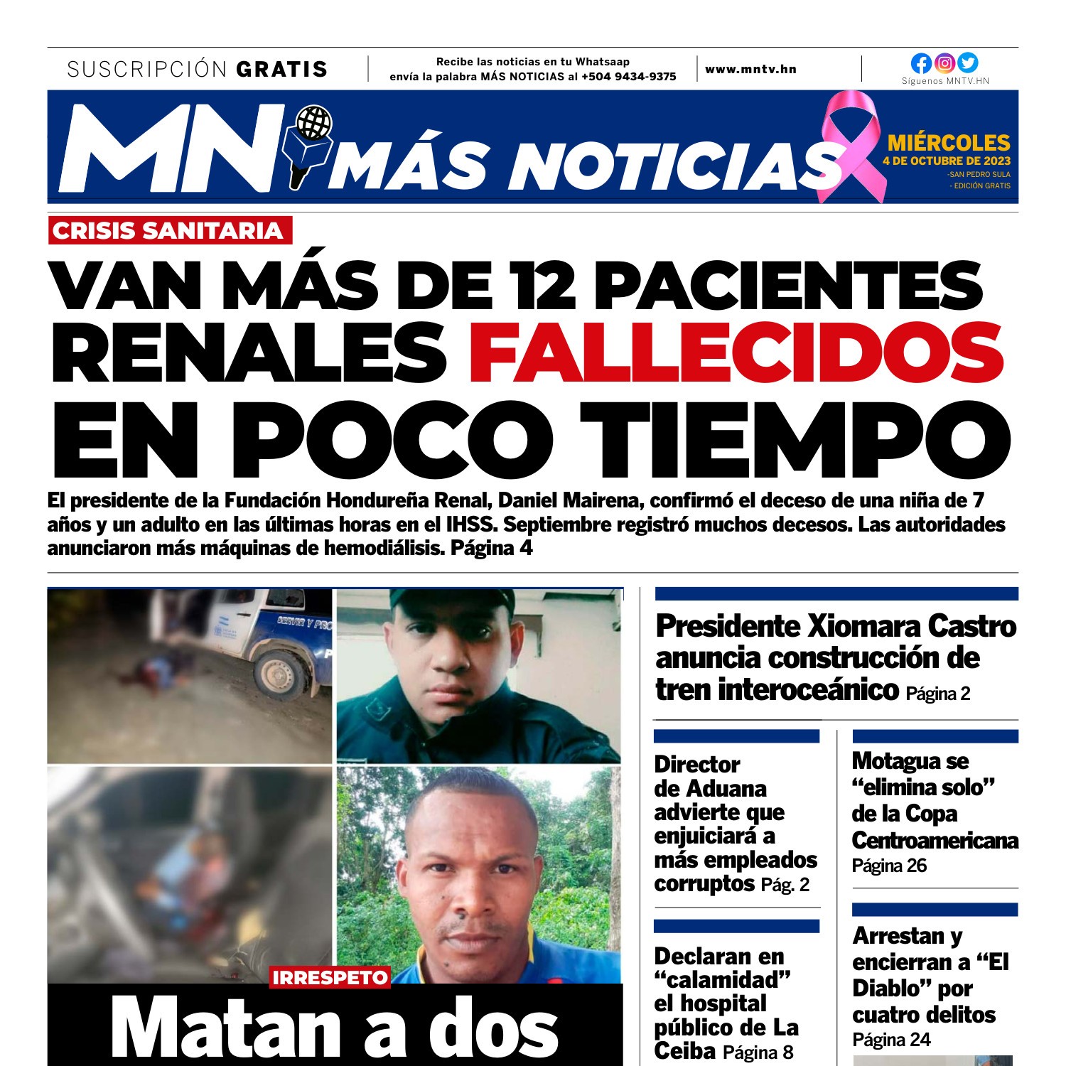 MAS NOTICIAS EDICION MIERCOLES 4 DE OCTUBRE DE 2023 (1).pdf | DocDroid