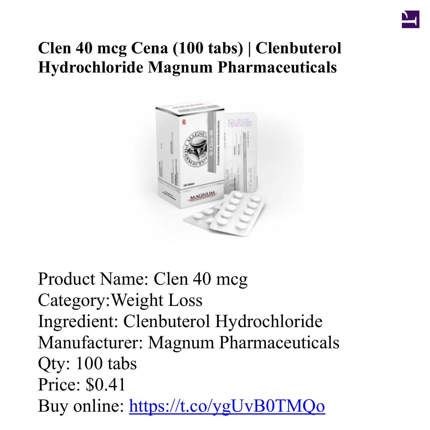 Clen 40 mcg Cena 100 tabs Magnum Pharmaceuticals.pdf | DocDroid