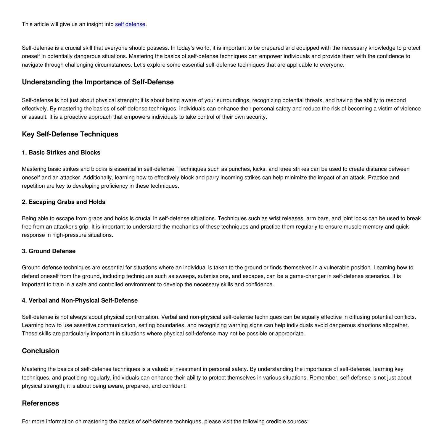 Mastering the Basics: Essential Self-Defense Techniques for Everyone ...