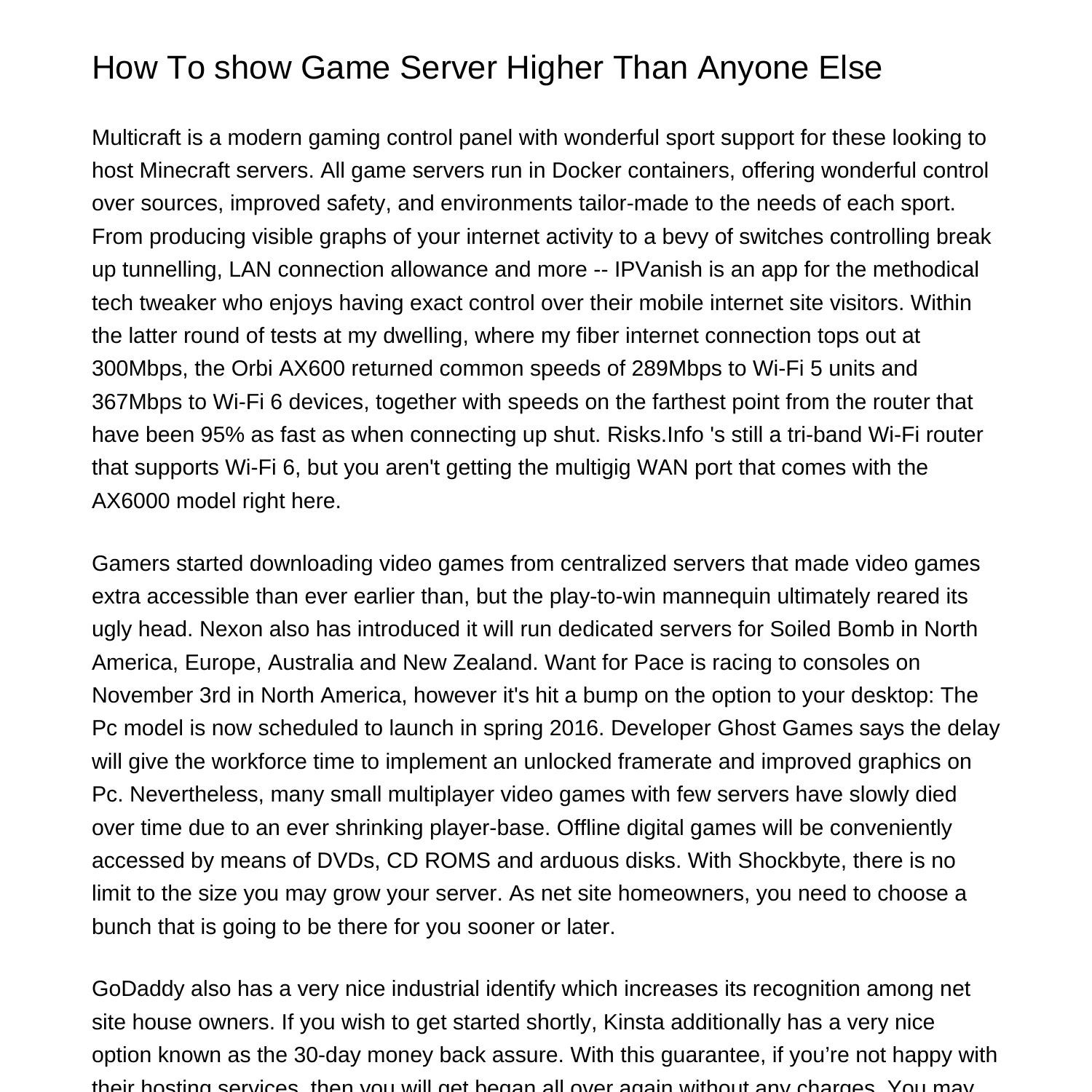 How To teach Game Server Better Than Anybody Elsesmizb.pdf.pdf | DocDroid