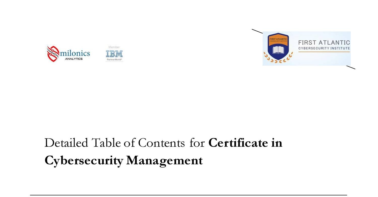 Facyber-Table-of-Contents-Certificate-in-Cybersecurity-Management.pdf ...