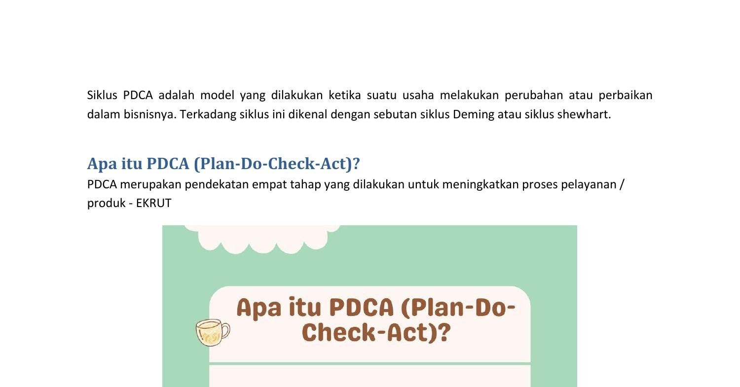 PDCA dalam Bisnis Contoh Penerapan dalam kegiatan sehari-hari.pdf | DocDroid