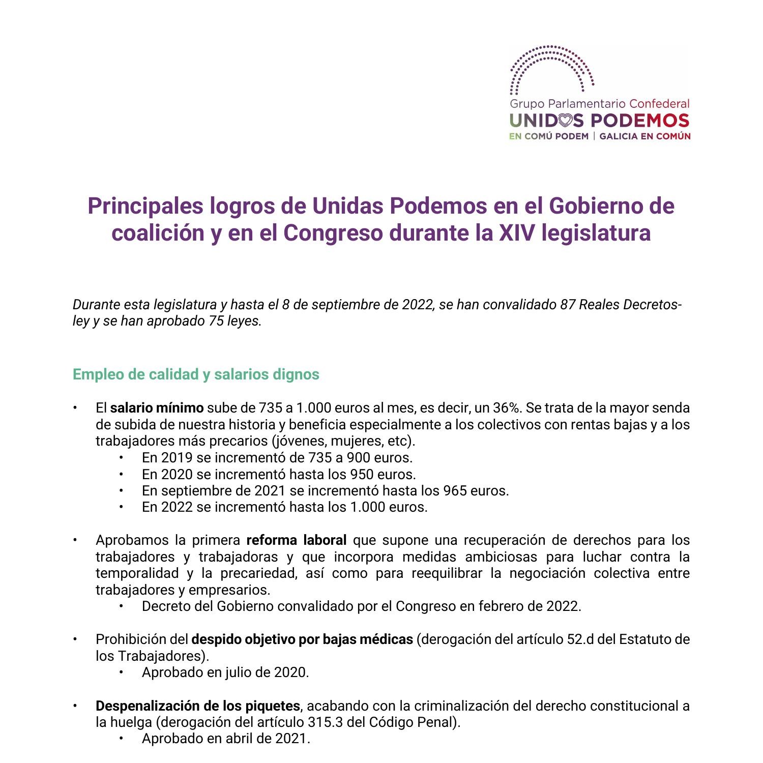 Logros Unidas Podemos 8sep2022.pdf | DocDroid