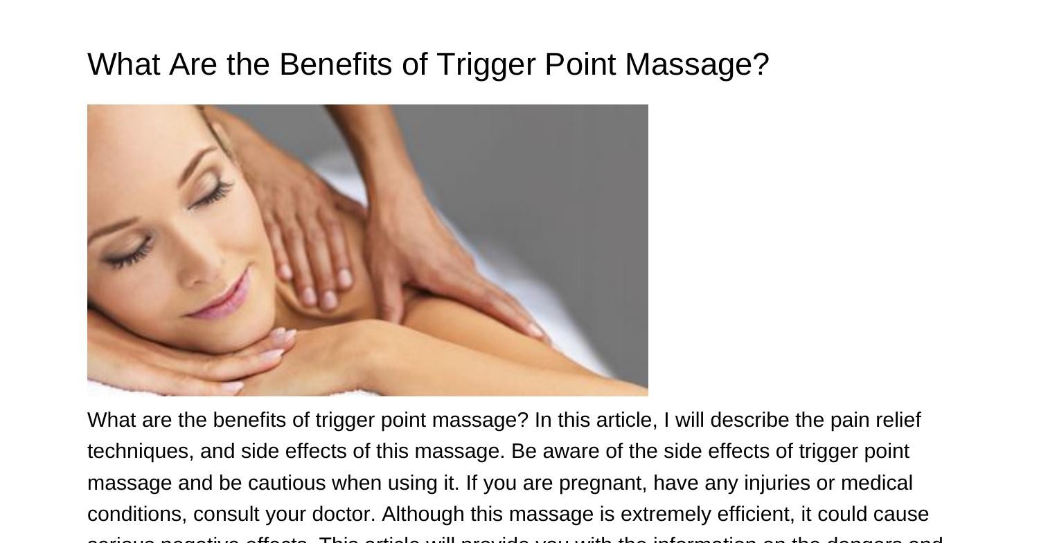 What Are the Benefits of Trigger Point Massageeizyt.pdf.pdf | DocDroid