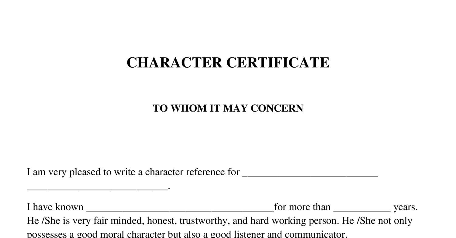 Character Certificate Format.docx | DocDroid