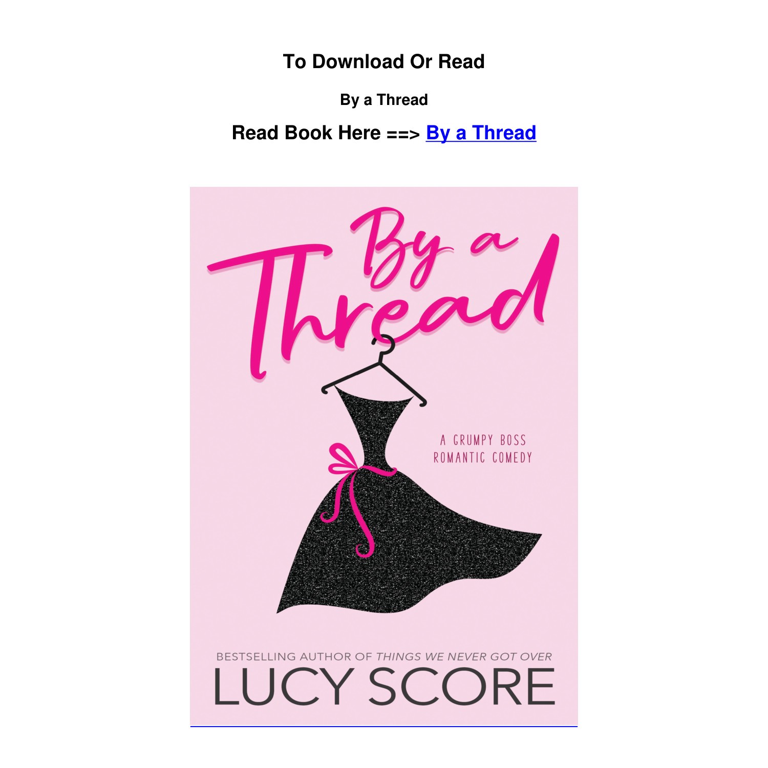 Pdf DOWNLOAD By a Thread By Lucy Score.pdf | DocDroid