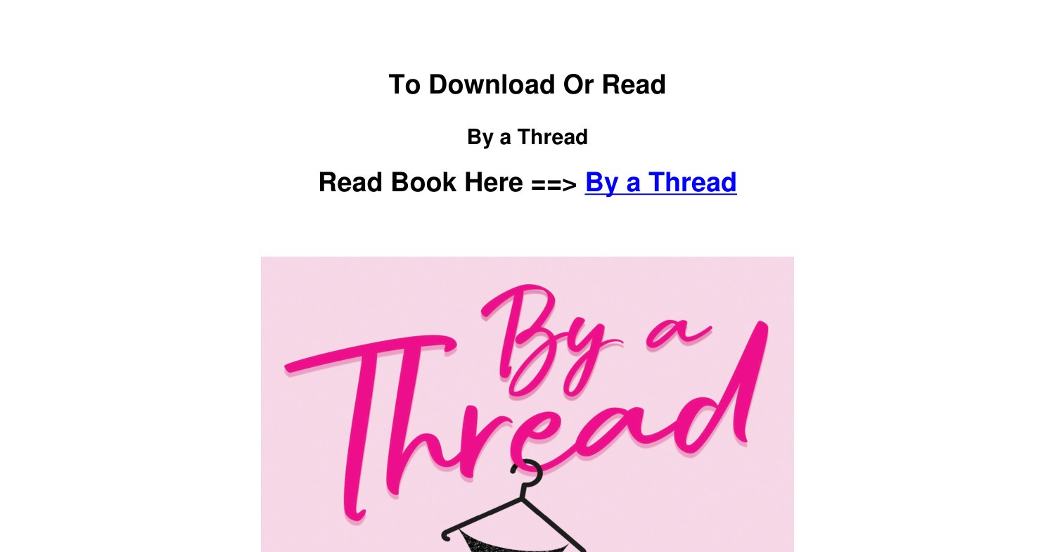 Pdf DOWNLOAD By a Thread By Lucy Score.pdf | DocDroid