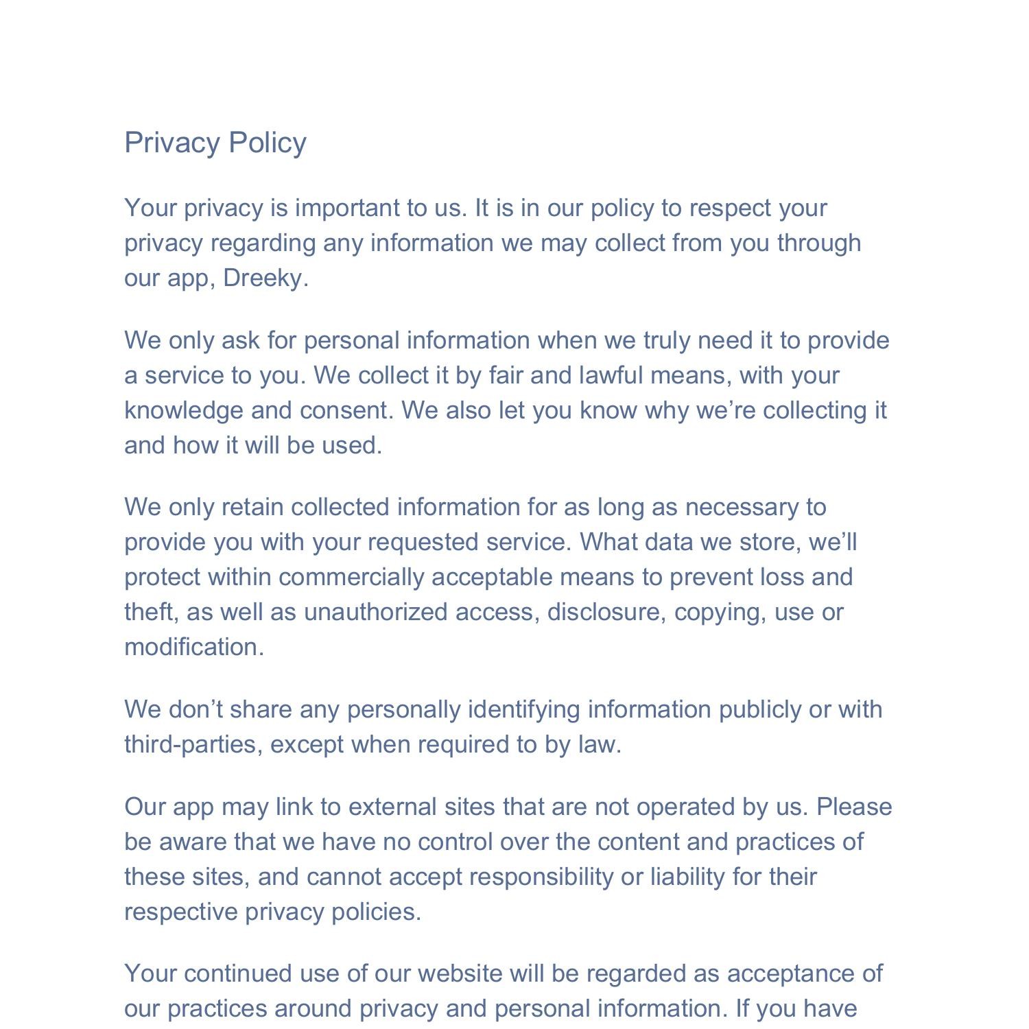 dreeky-privacy-policy.pdf | DocDroid