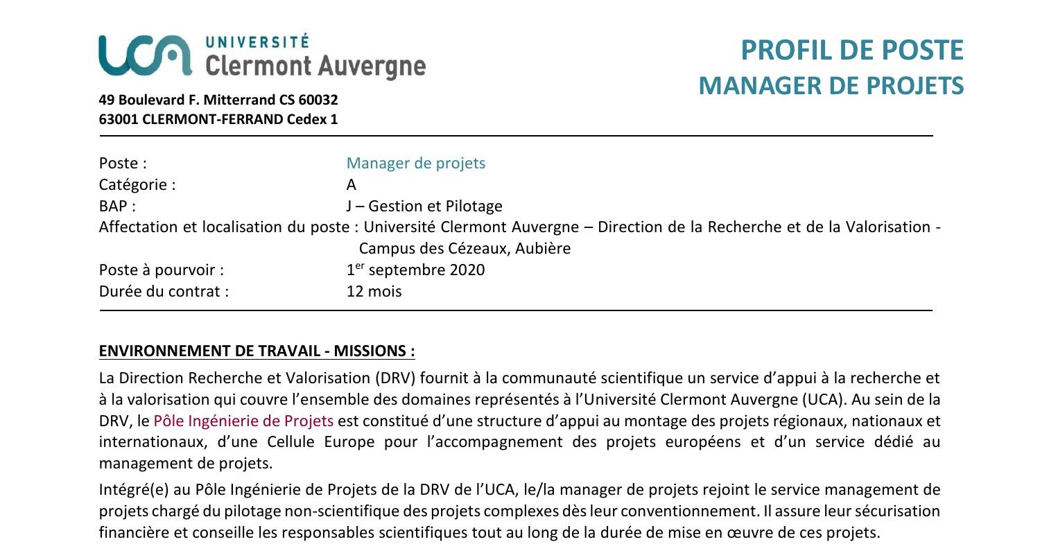 Description Du Poste DAssistant De Projet Un Rôle Clé - Meuble