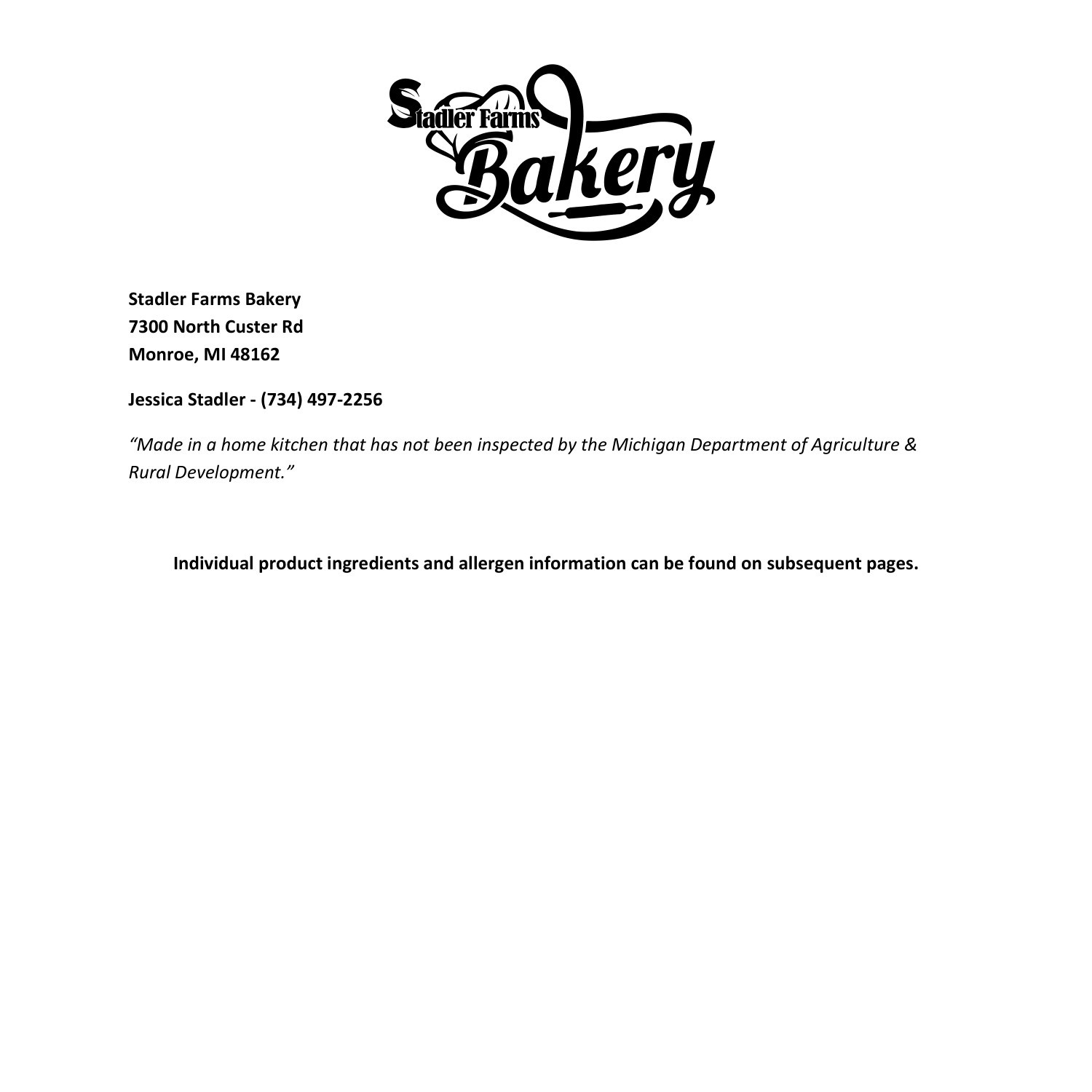 Ingredient List - Stadler Farms Bakery.pdf | DocDroid