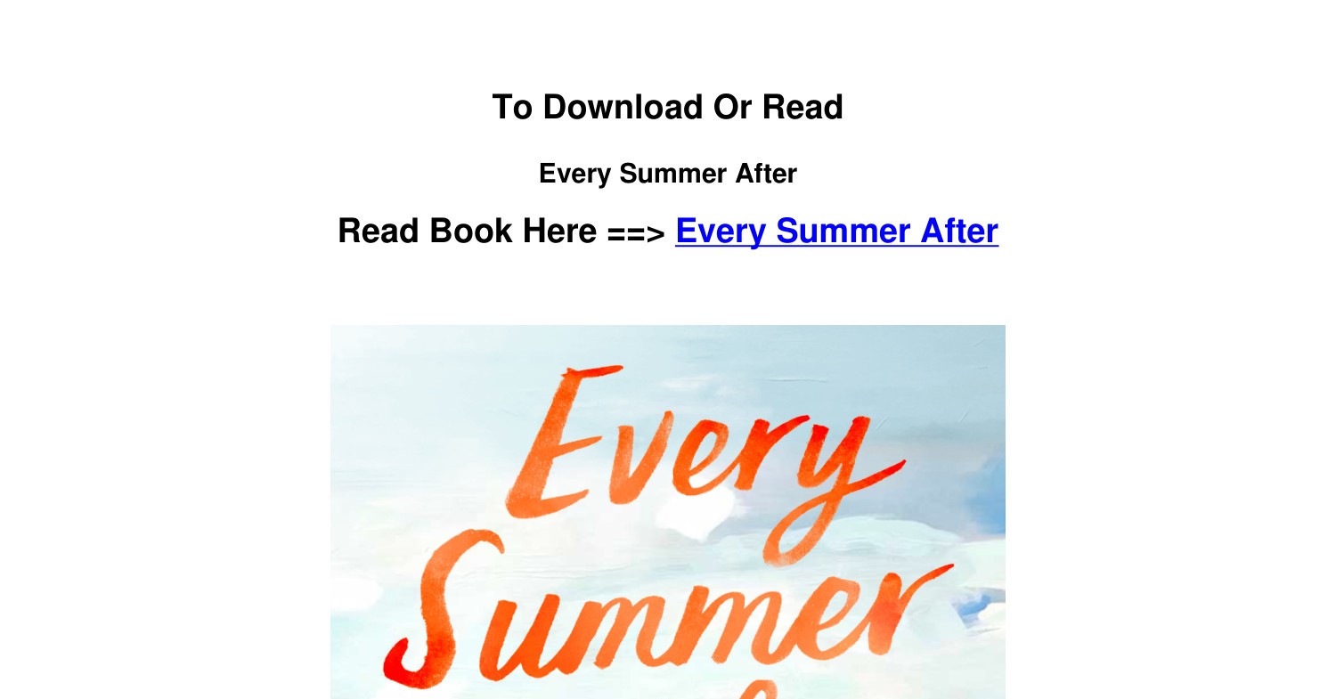 pdf download Every Summer After BY Carley Fortune.pdf | DocDroid