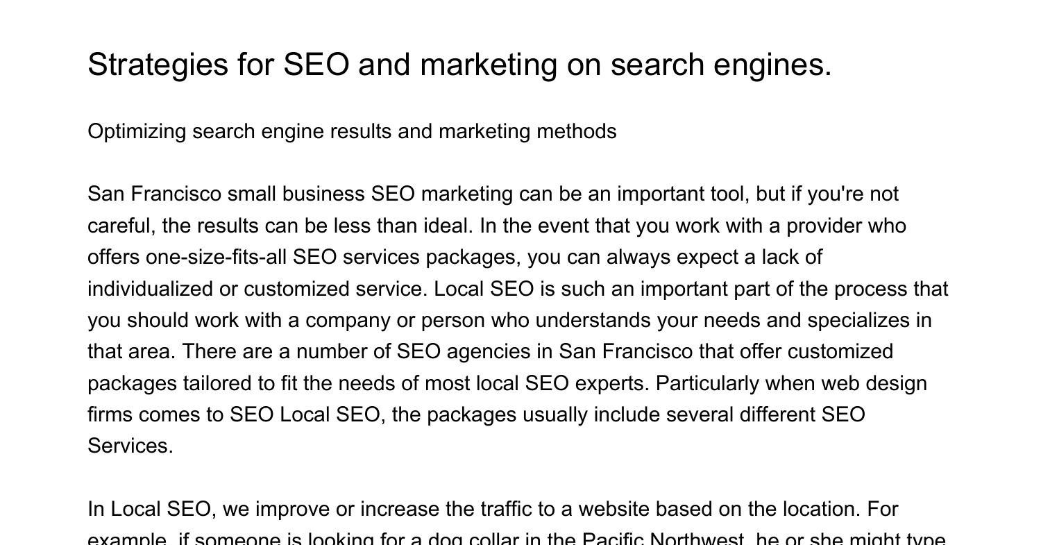 The purpose of search engine optimization is to increase traffic to a websitegvdsv.pdf.pdf ...