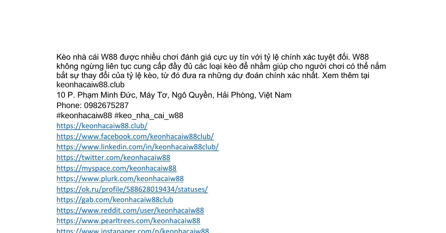 Kèo Nhà Cái W88.docx | DocDroid