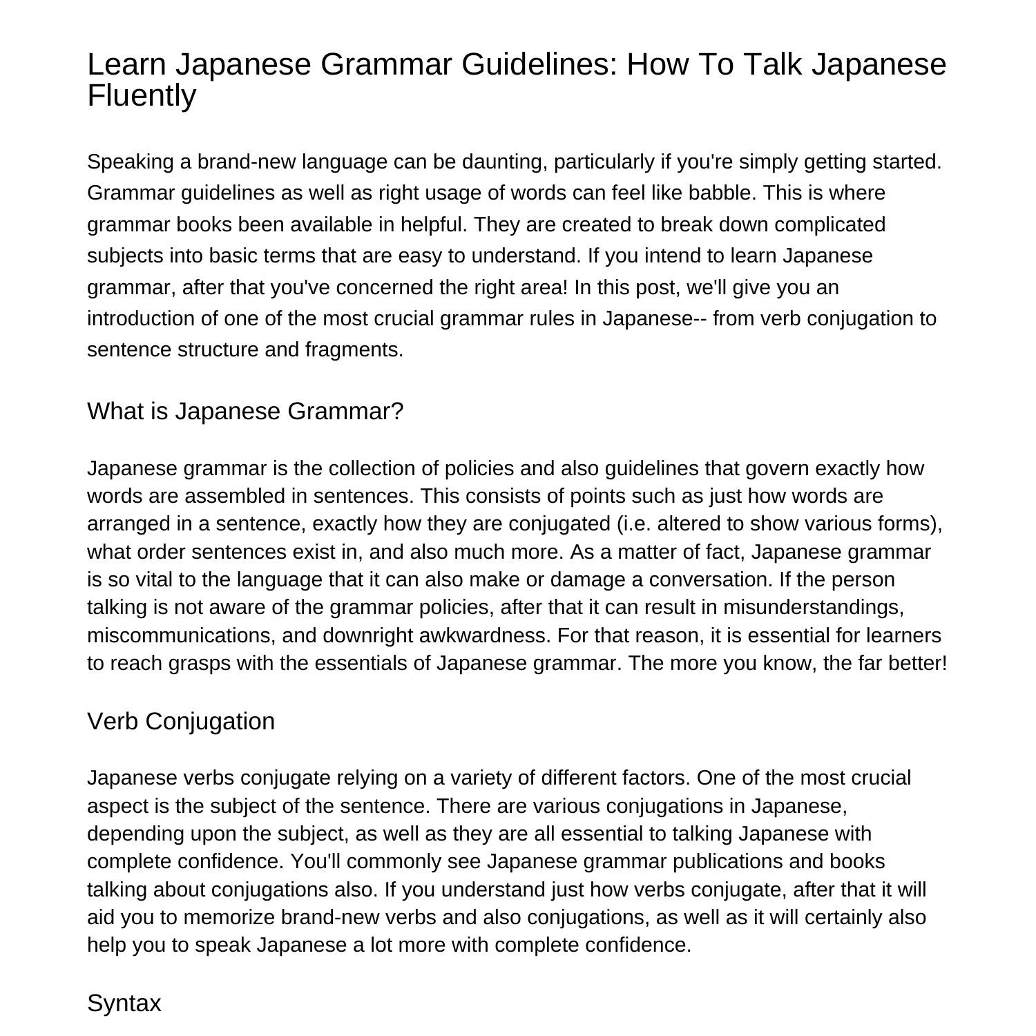 Learn Japanese Grammar Policies Exactly How To Talk Japanese With Complete Confidenceqpaiy.pdf ...
