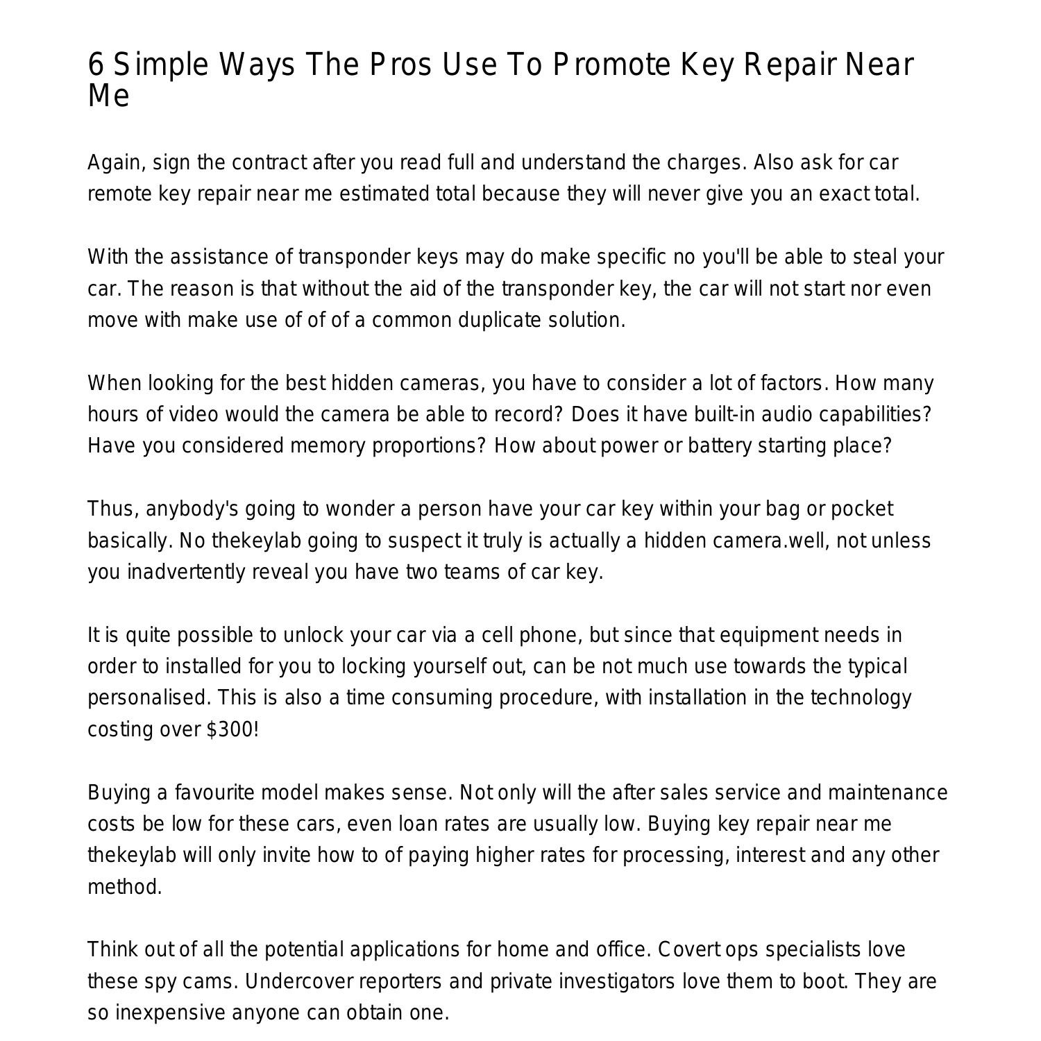 How To Use Electronic Car Key Repair Near Me To Desireszwny.pdf.pdf ...