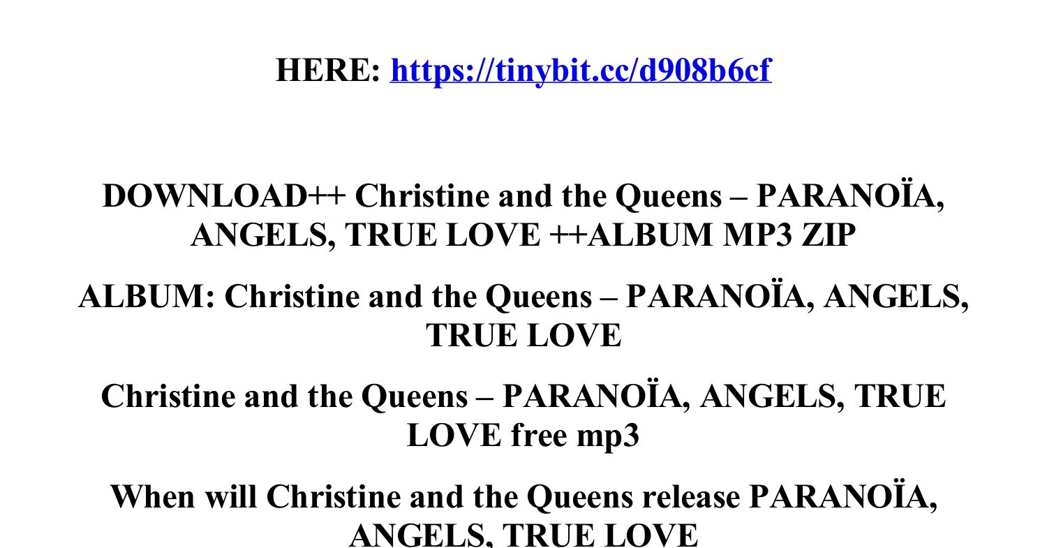 download_christine_and_the_queens_paranoia_angels_true_love_album_mp3 ...