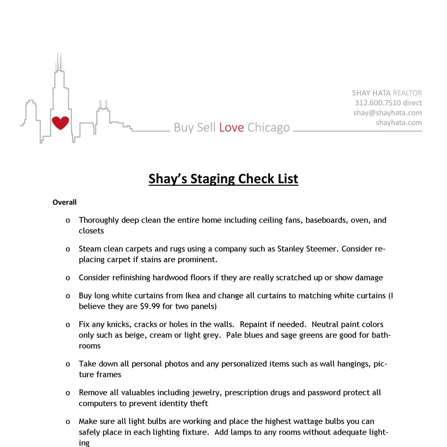 Staging Checklist.docx | DocDroid