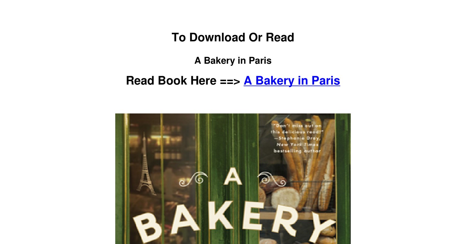 Download EPUB A Bakery in Paris BY Aimie K Runyan.pdf | DocDroid